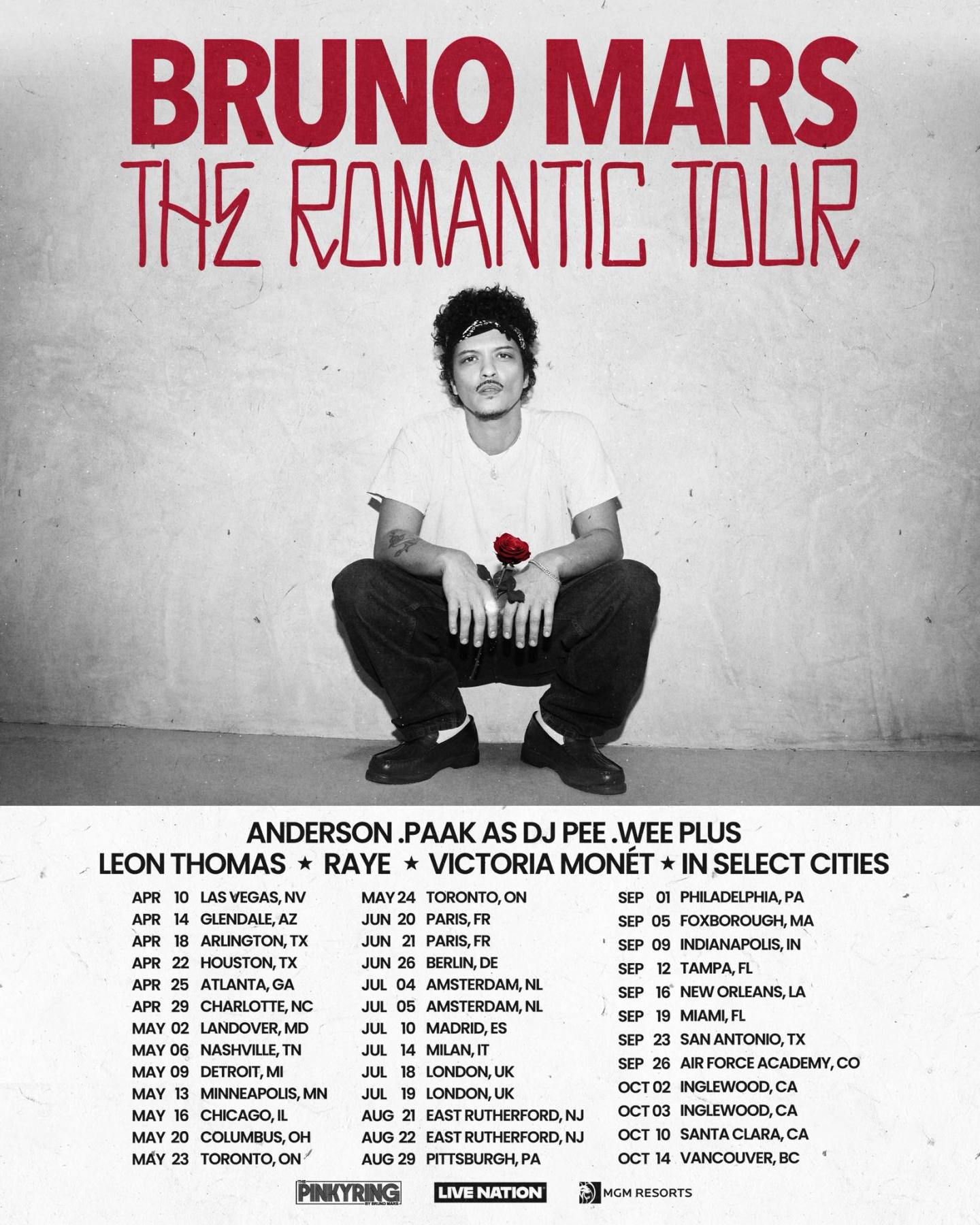 Bruno Mars: The Romantic Tour 2026 World Dates And New Music!! – The ...